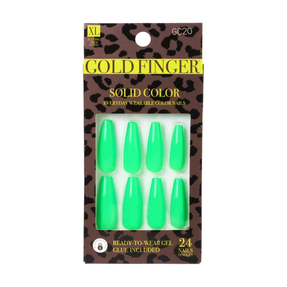 Gold Finger Solid Color Nails – Ivy Beauty