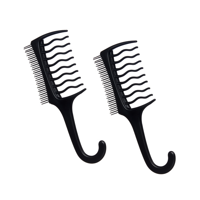 RED - Waveup Duo Comb - Shampoo to Finish Detangling Comb for Smooth ...