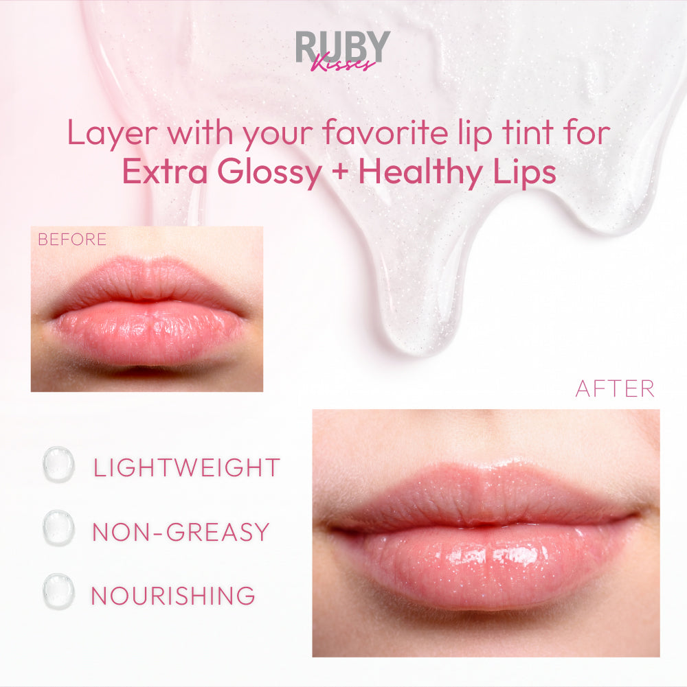 Ruby Kisses Diamond Shimmer with Mint Lip Oil Treatment Gloss – Ivy Beauty